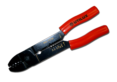 CRIMP TOOL TO SUIT UN-INSULATED & FLAG TERMINALS - UTILUX # 147A - RCT